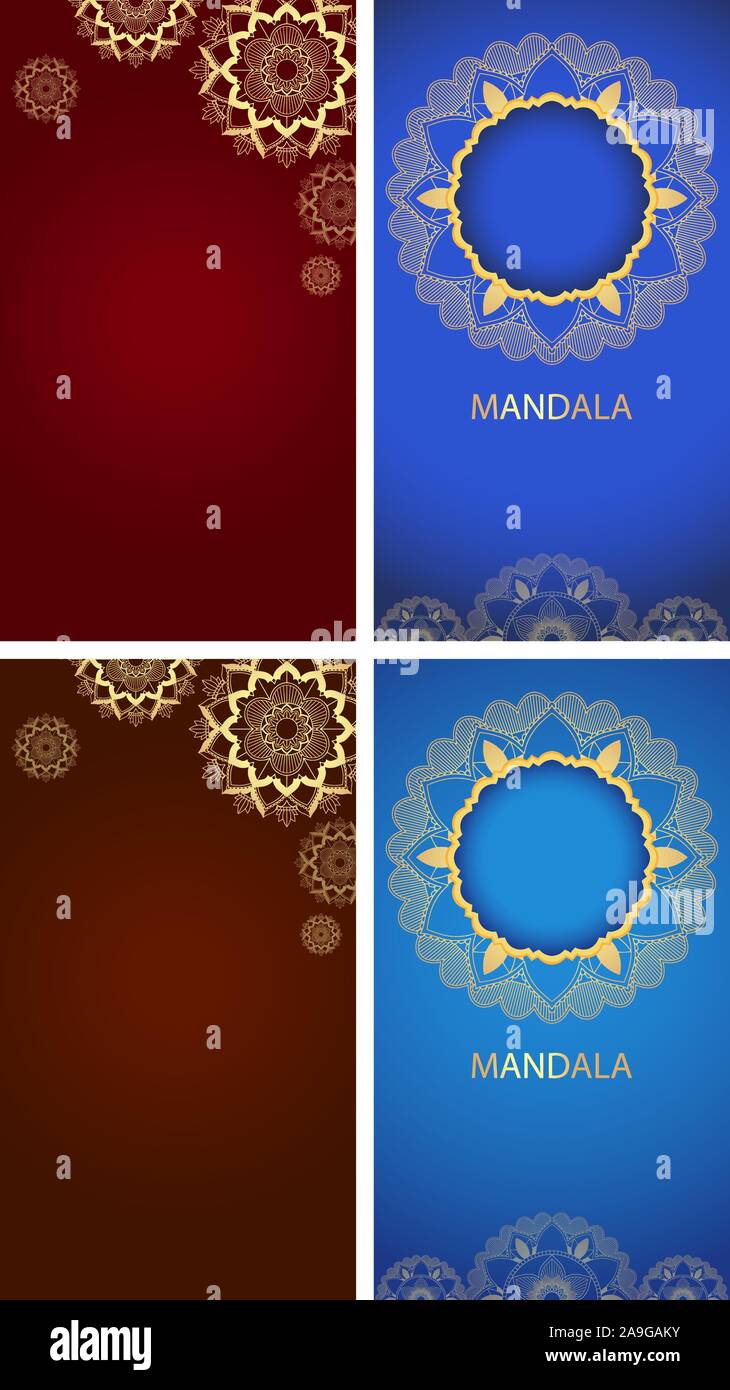 Background template with mandala designs illustration Stock Vector ...