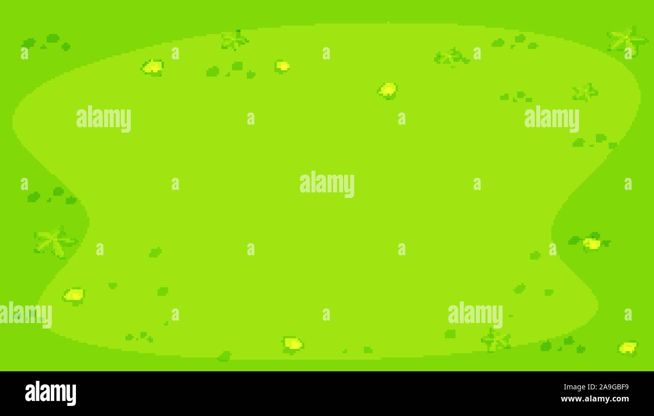 Green background with shells and starfish illustration Stock Vector ...
