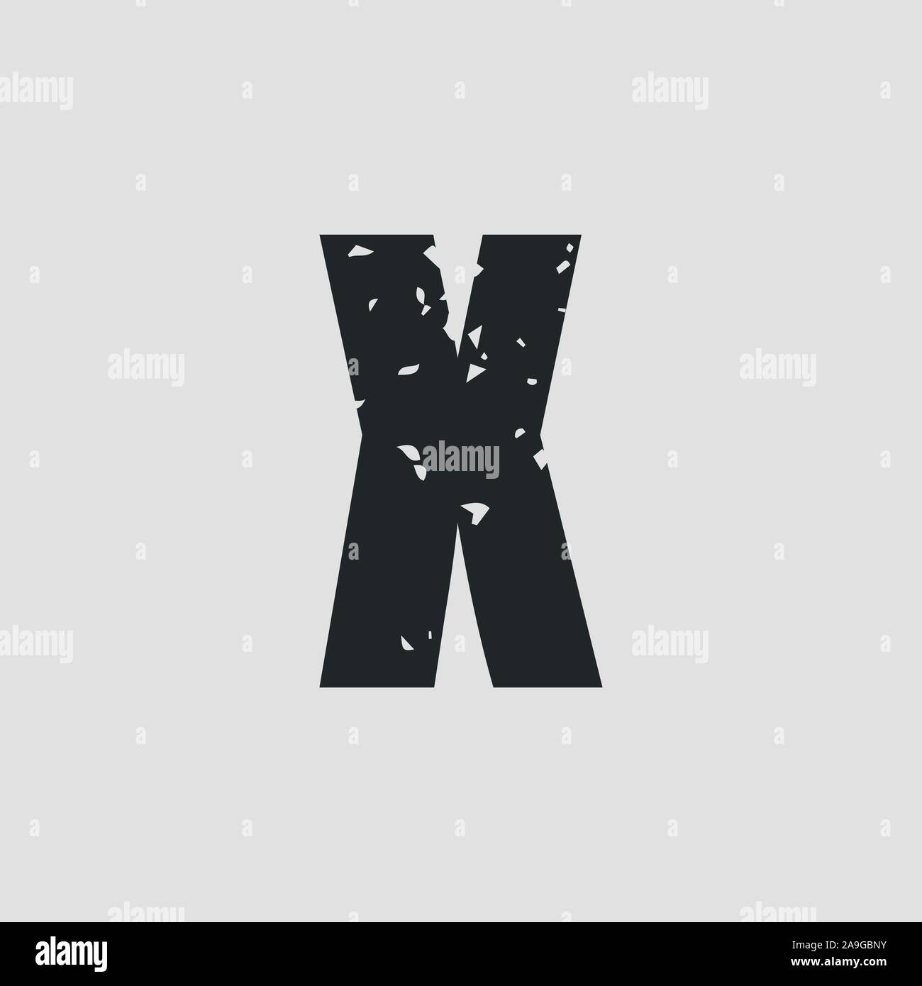 X letter grunge style. Vector eps10 simple design Stock Vector Image ...