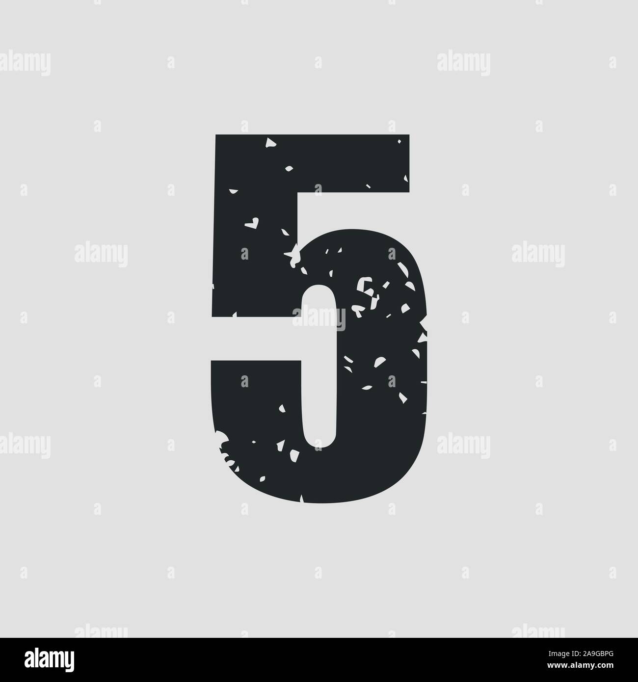Simple logo design with number five Stock Vector Images - Alamy