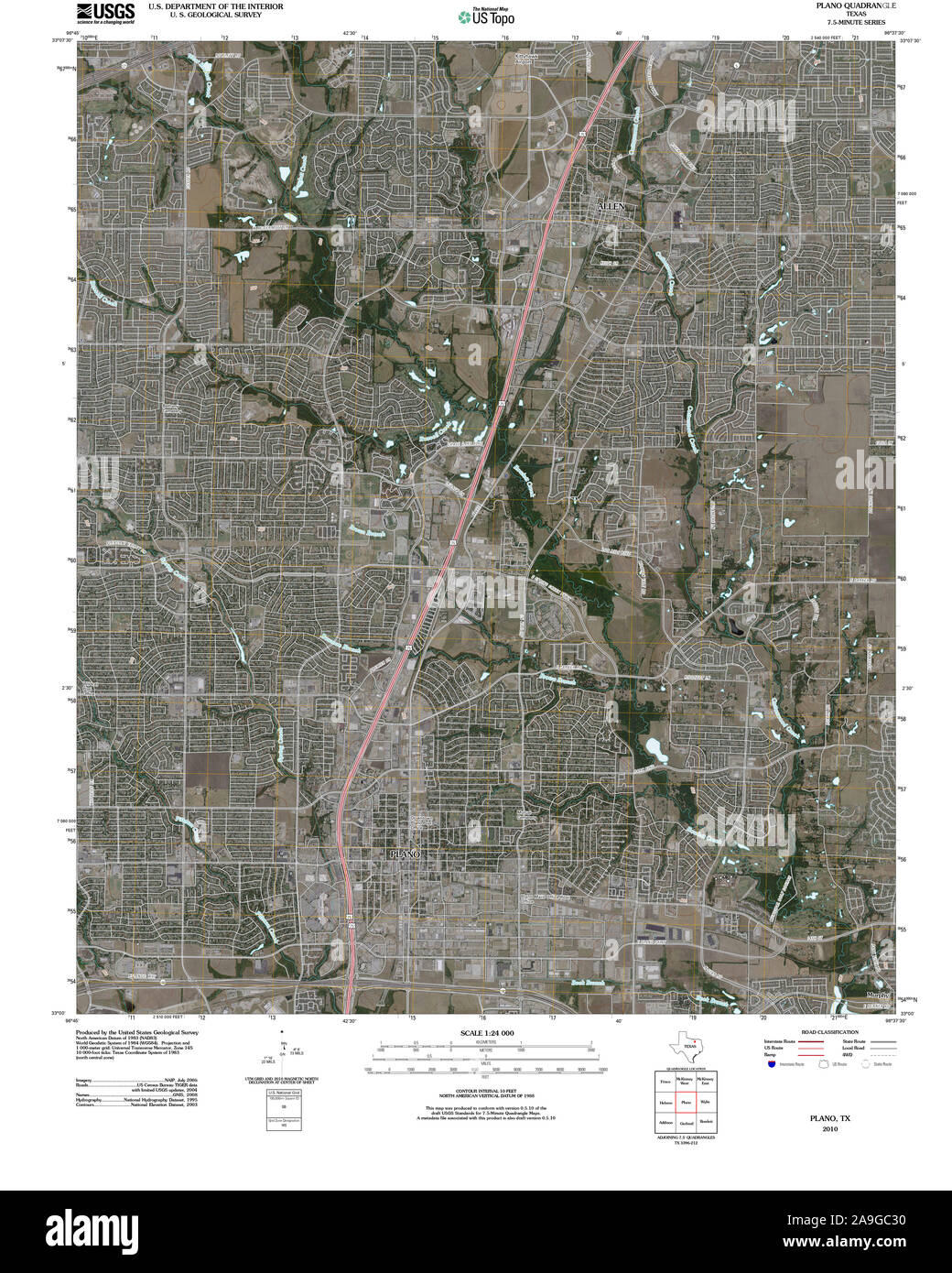 Map of plano texas hi-res stock photography and images - Alamy
