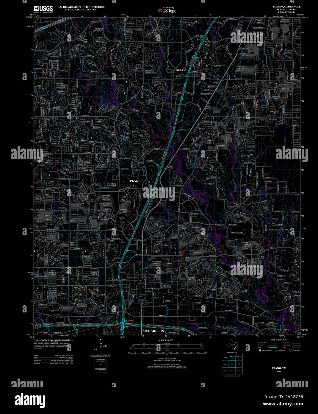 Map of plano texas hi-res stock photography and images - Alamy