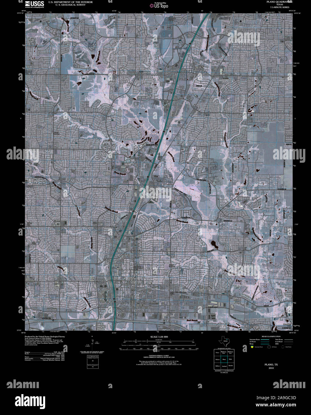 Map of plano texas hi-res stock photography and images - Alamy