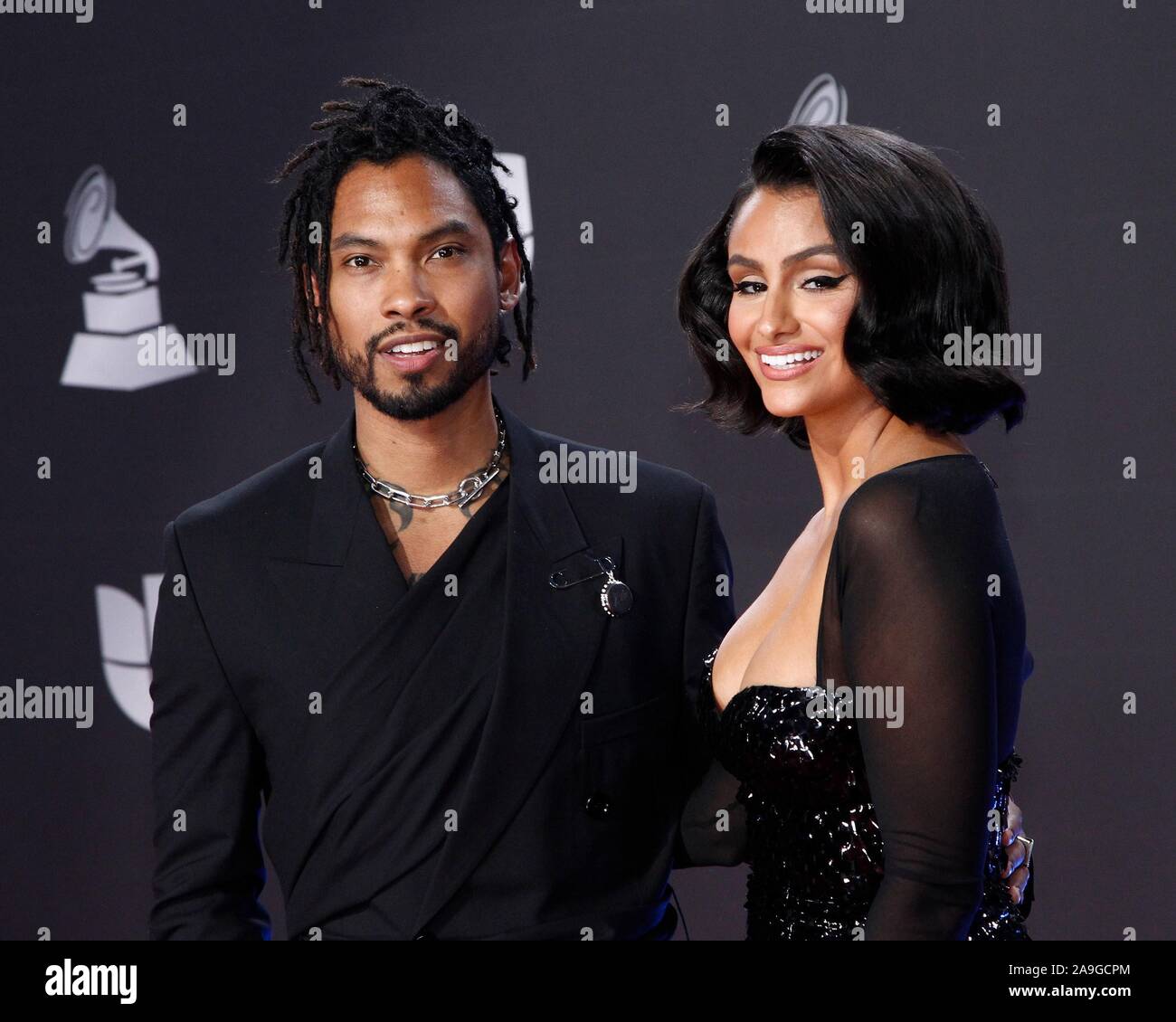 Las Vegas, NV, USA. 14th Nov, 2019. Miguel, Nazanin Mandi at arrivals ...