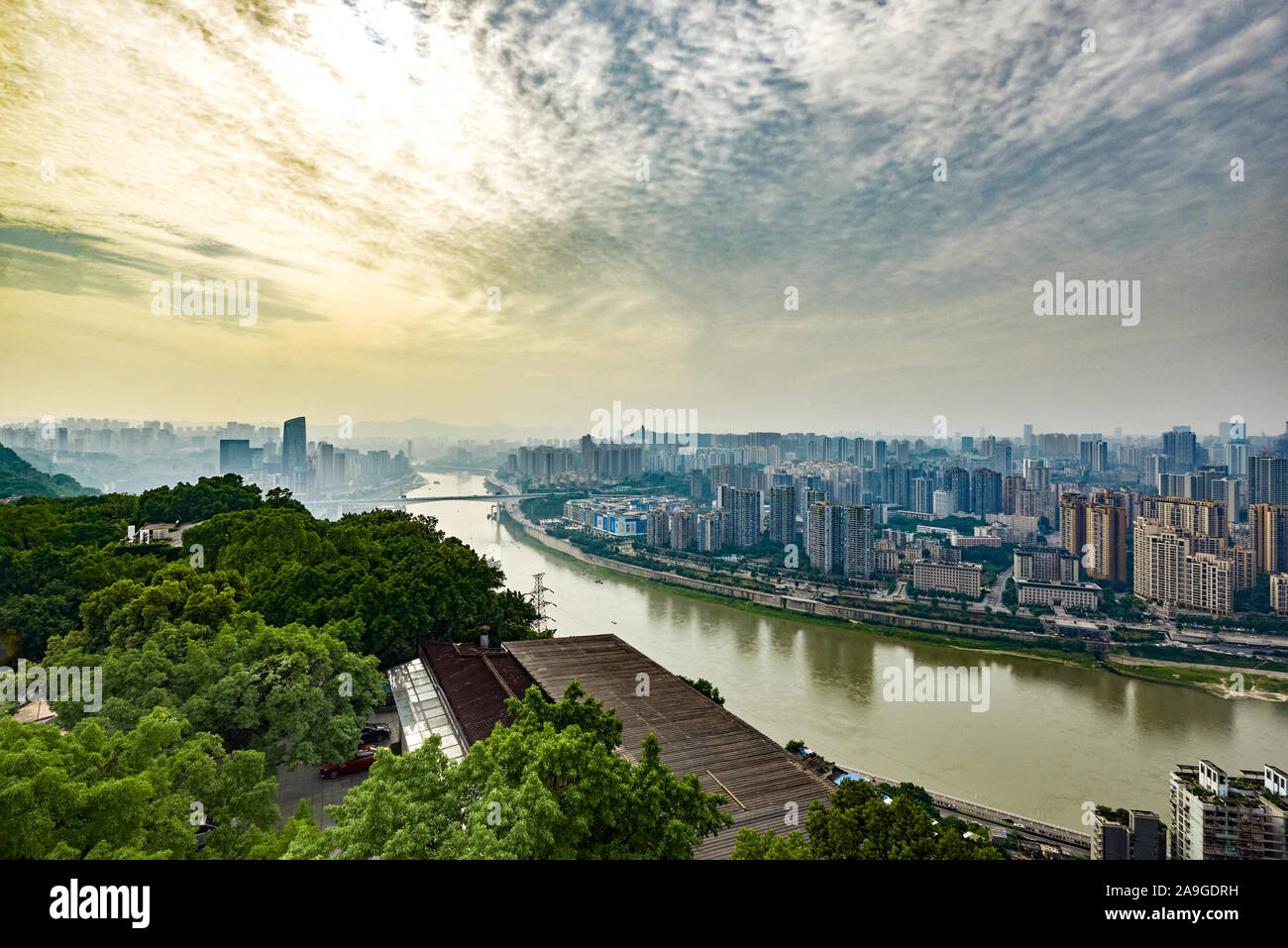 Cityscape along the Yangtze River in Jialing River, Chongqing, China ...