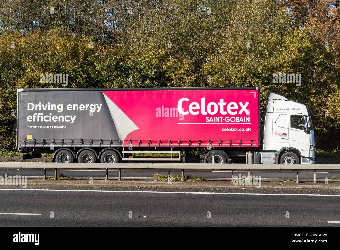Truck driving along highway hi-res stock photography and images - Alamy