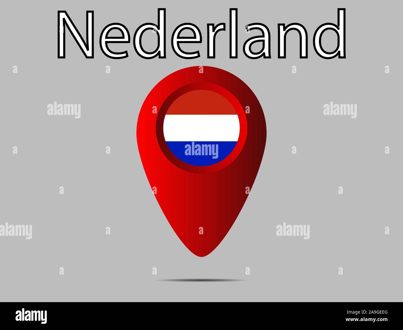 National flag of Netherlands. original colors and proportion. Simply ...