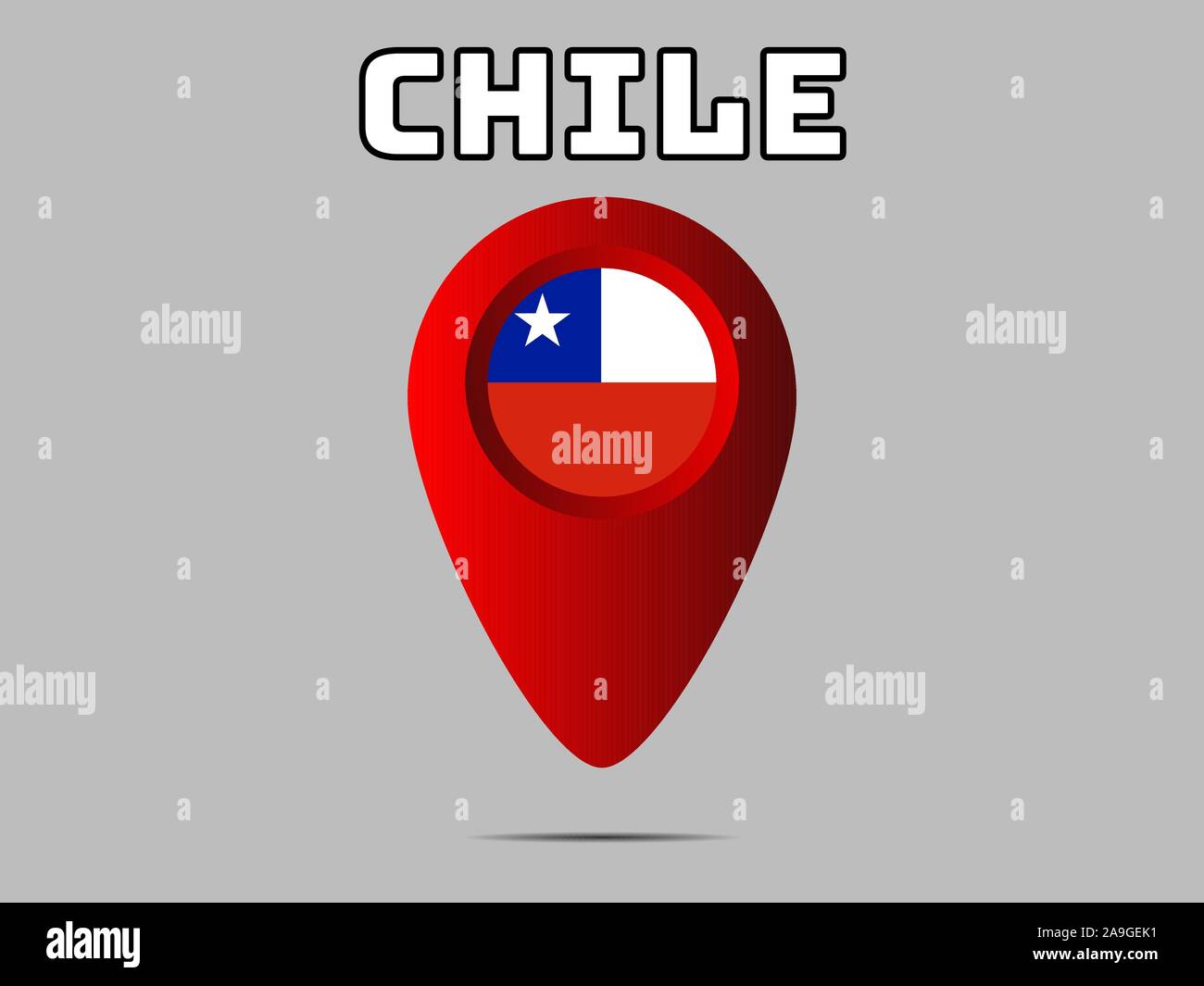National flag of Republic of Chile. original colors and proportion ...