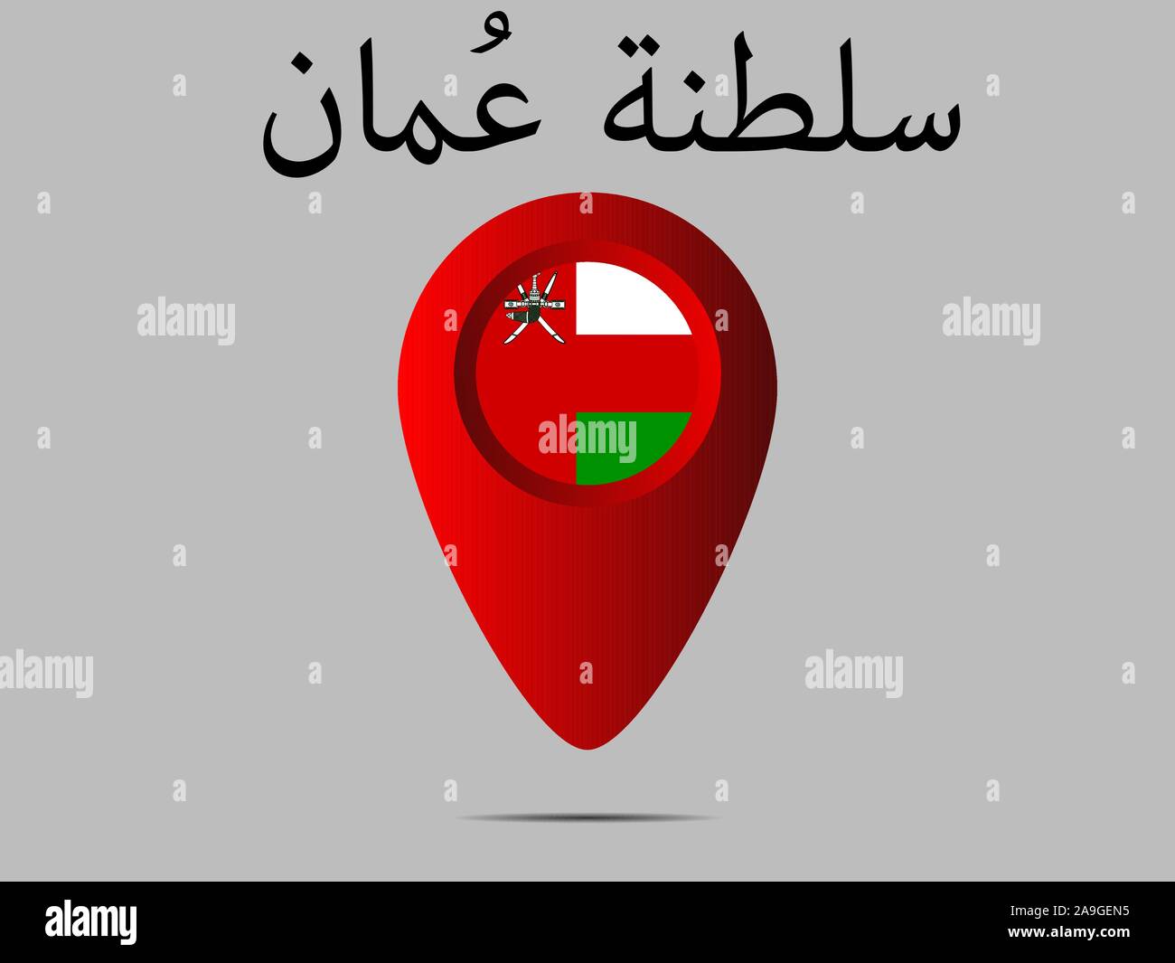 Beautiful national flag of Sultanate of Oman. original colors and ...