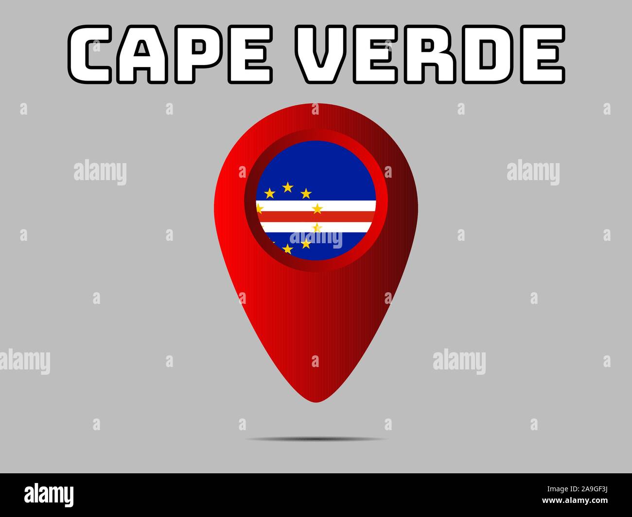 National flag of Republic of Cape Verde. original colors and proportion ...