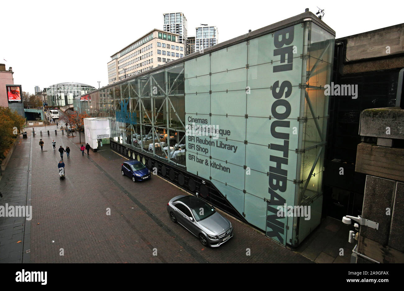 General view of The British Film Institute (BFI) building on South Bank ...