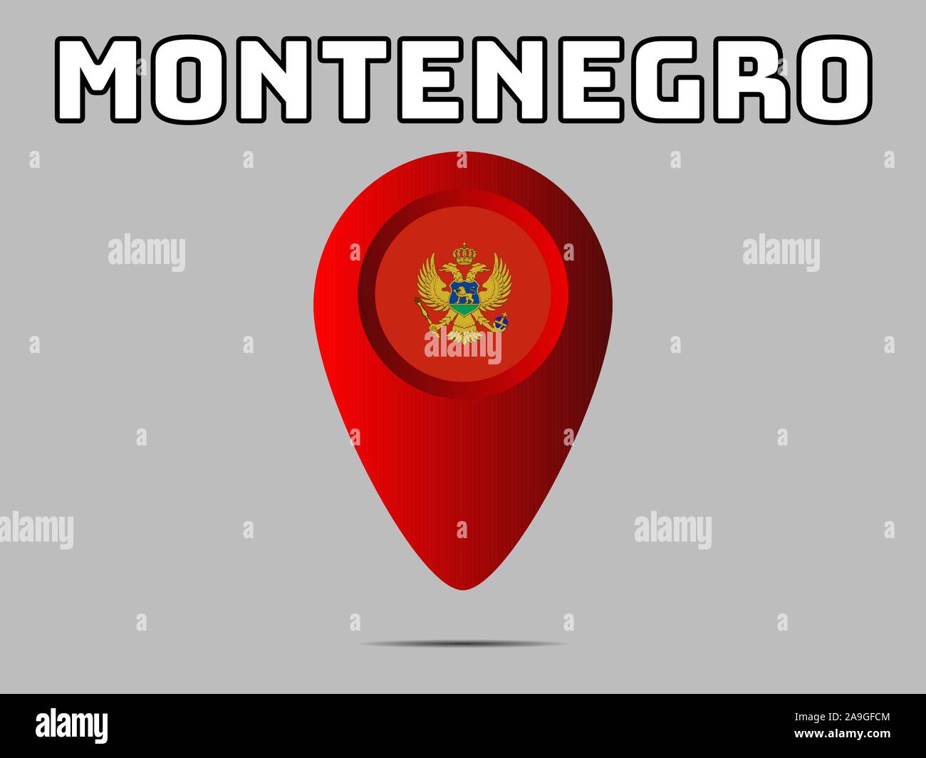 National flag of Montenegro. original colors and proportion. Simply ...