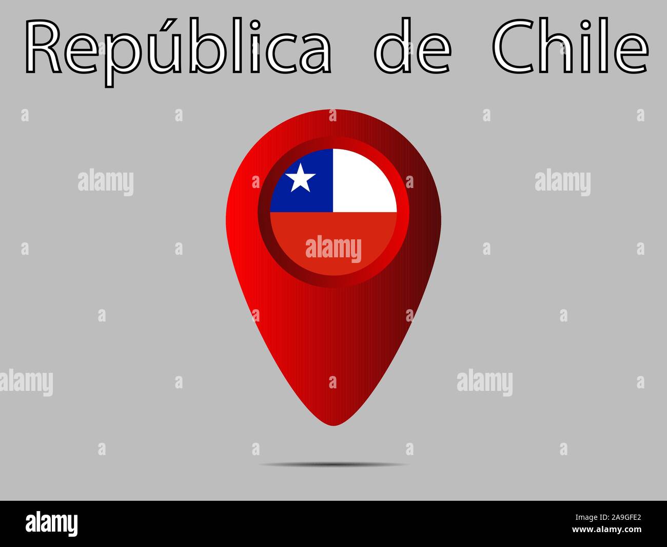 National flag of Republic of Chile. original colors and proportion ...