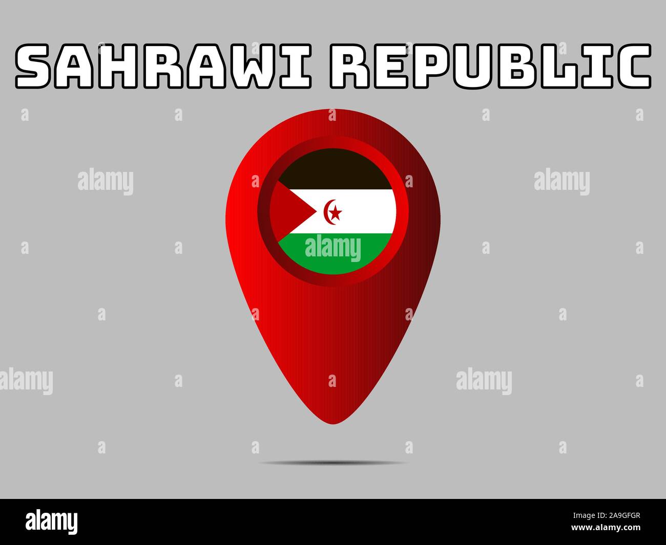Beautiful national flag of Sahrawi Arab Democratic Republic. Simply ...