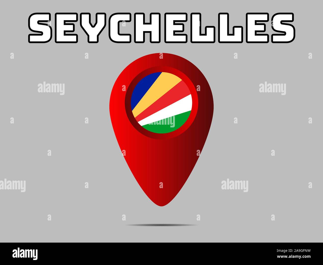 Beautiful national flag of Republic of Seychelles .original colors and ...