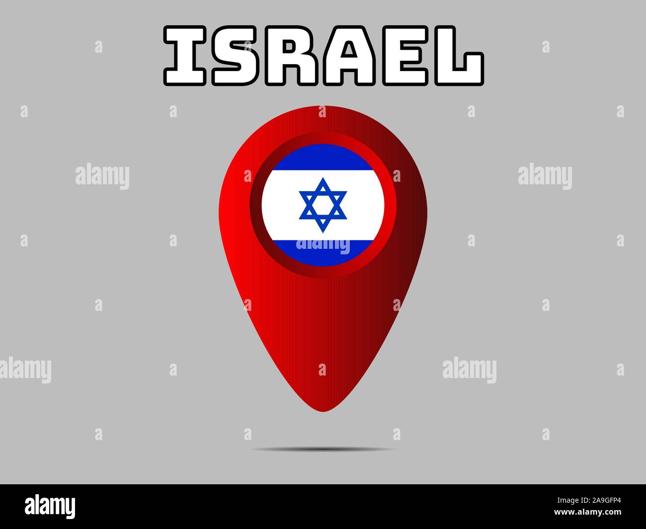 National flag of Israel . original colors and proportion. Simply vector ...