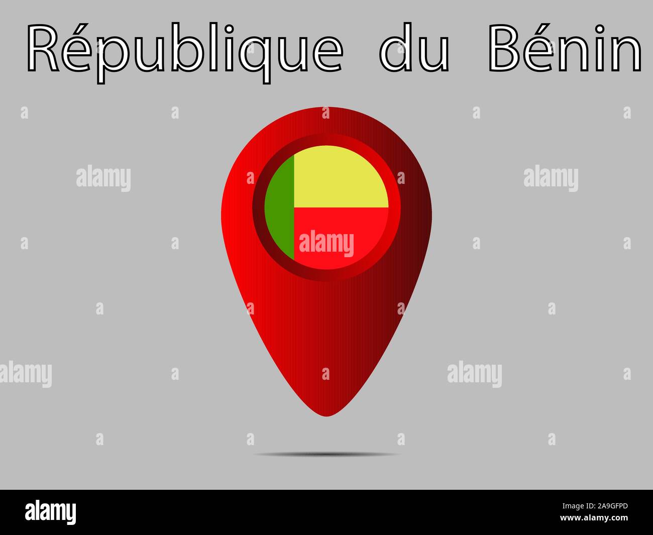 National flag of Republic of Benin. original colors and proportion ...