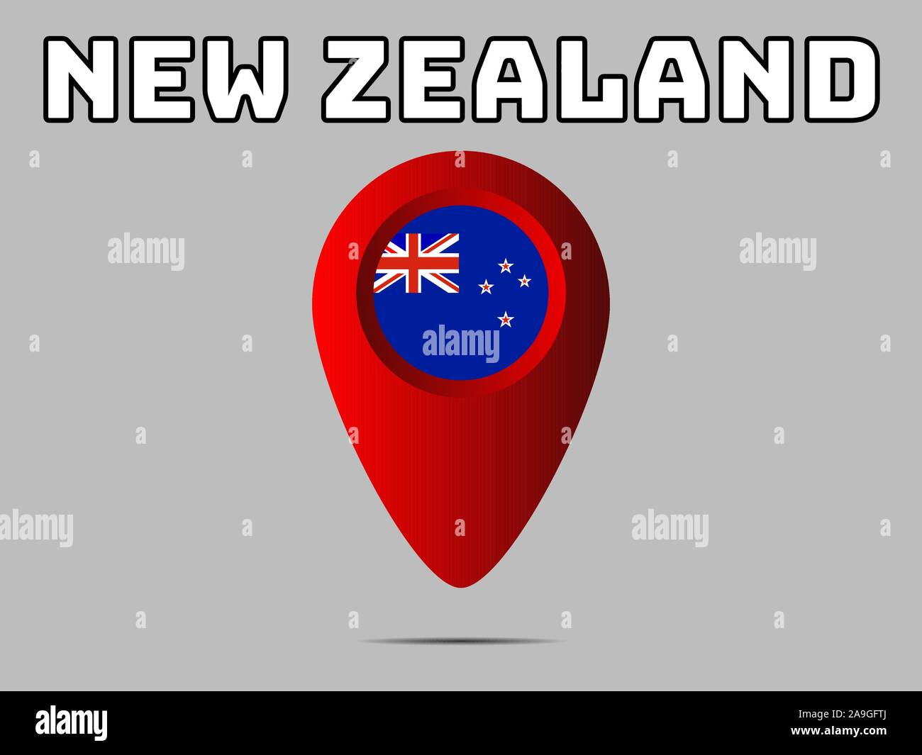 National flag of New Zealand. original colors and proportion. Simply ...