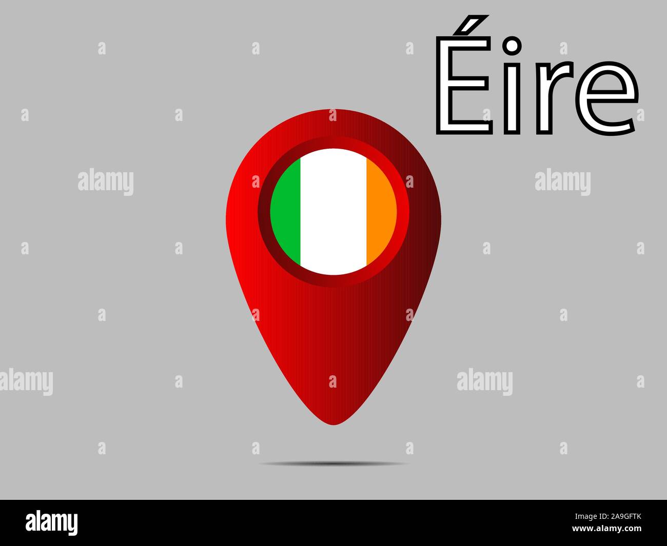 National flag of Ireland . original colors and proportion. Simply ...