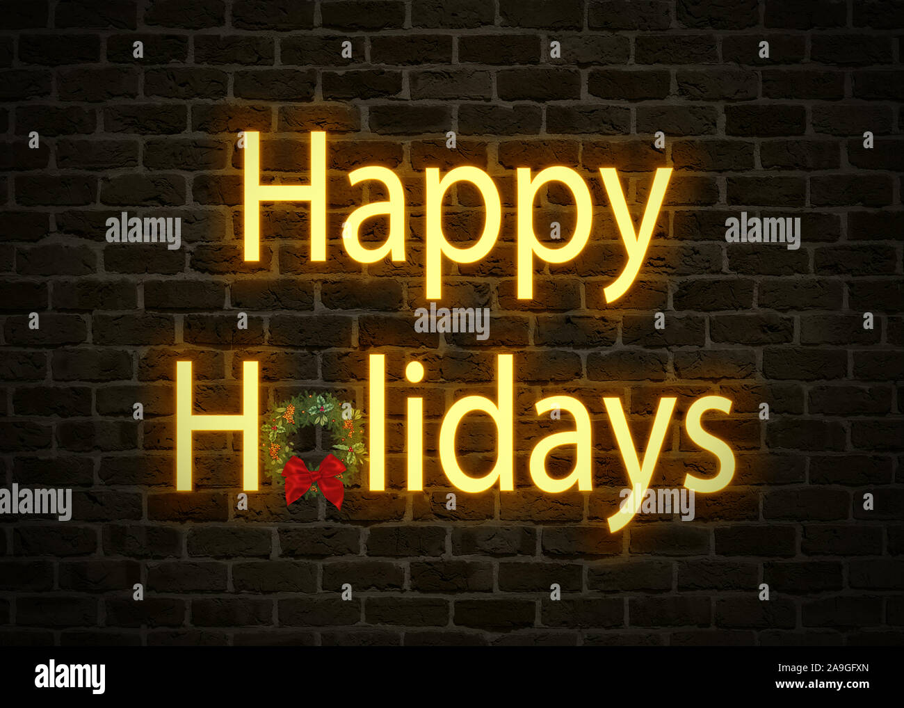 Happy holidays sign hi-res stock photography and images - Alamy