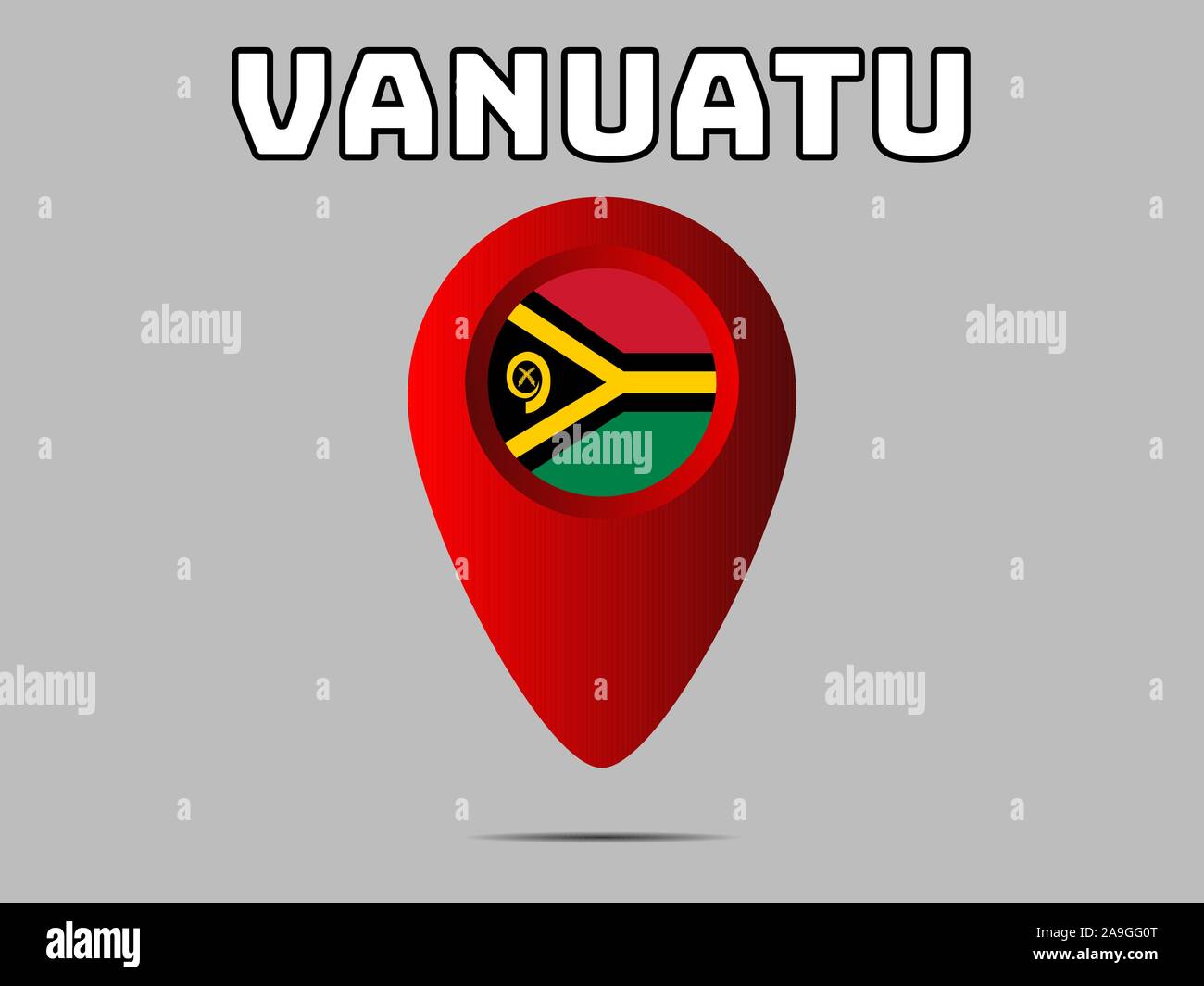 Beautiful national flag of Republic of Vanuatu, original colors and ...