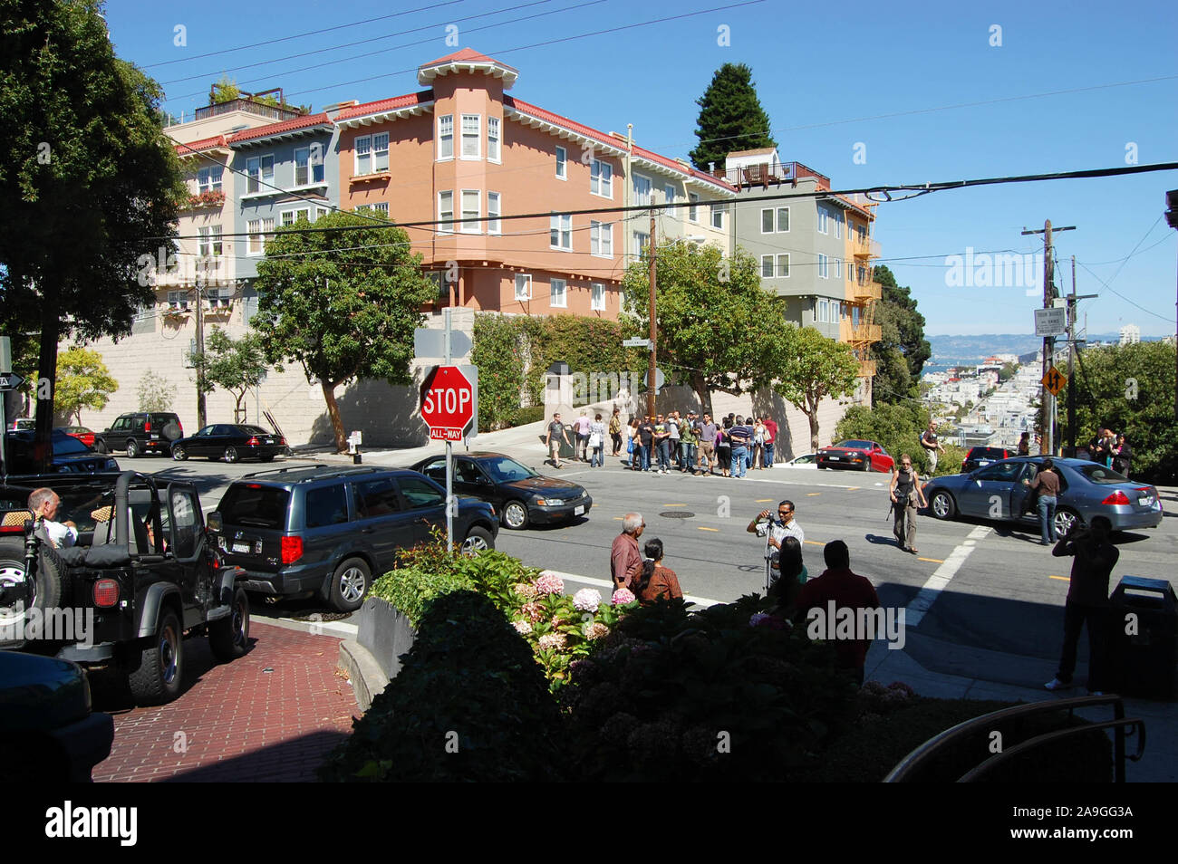 Lombard Street Crookedest Street In High Resolution Stock Photography ...