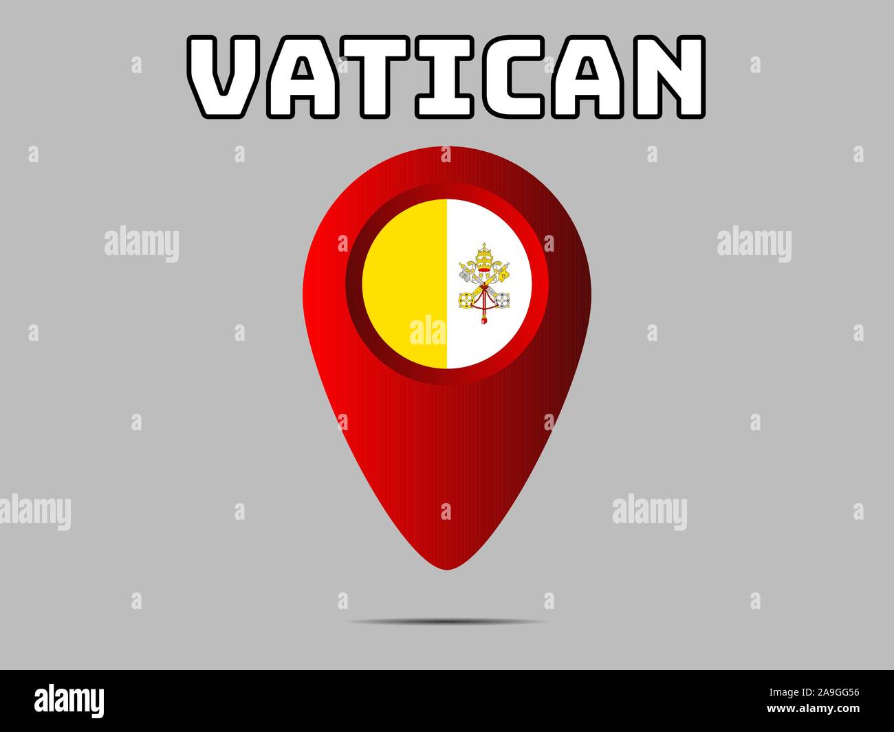 Beautiful national flag of Vatican City State, original colors and ...
