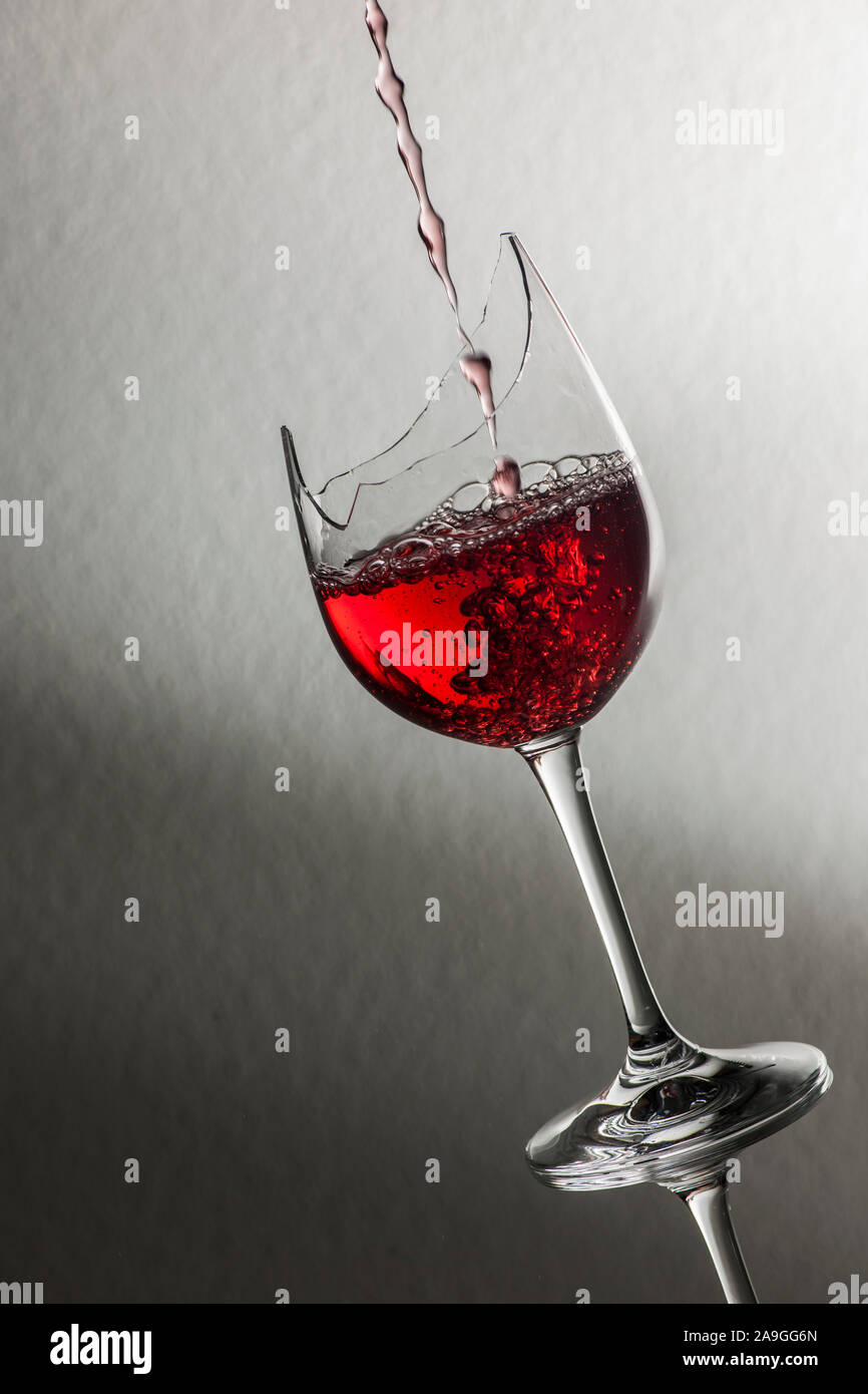 Glass Of Wine Broken