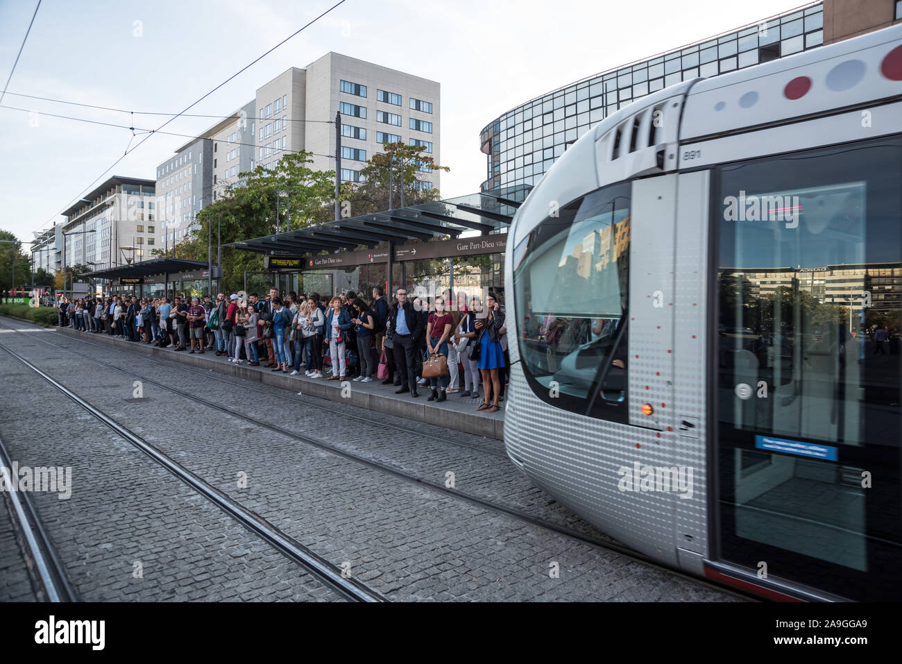 Lyon, Tramway T3 Part-Dieu Stock Photo - Alamy