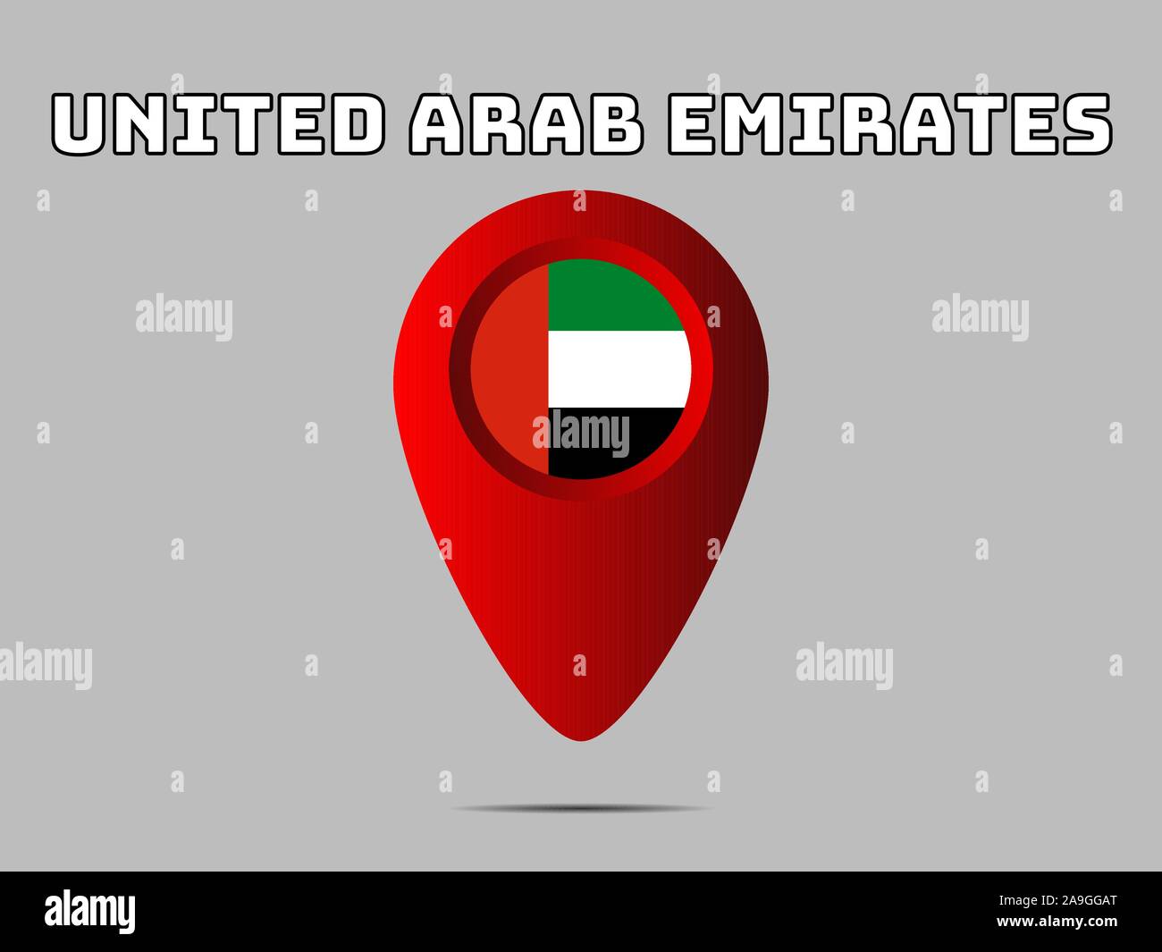 Beautiful national flag of United Arab Emirates, original colors and ...