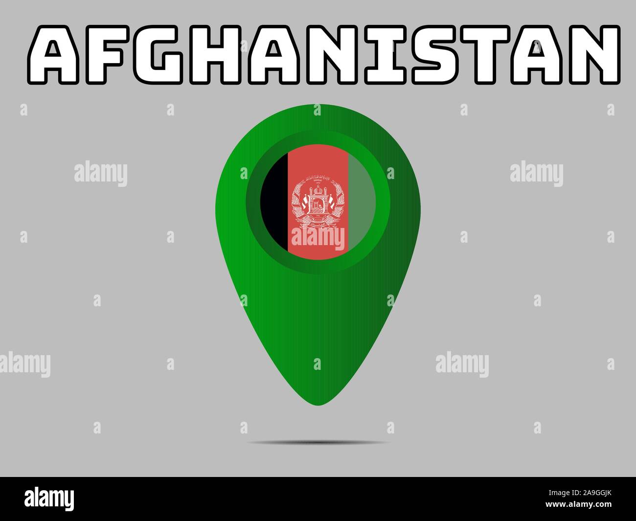 National flag of Islamic Republic of Afghanistan. original colors and ...