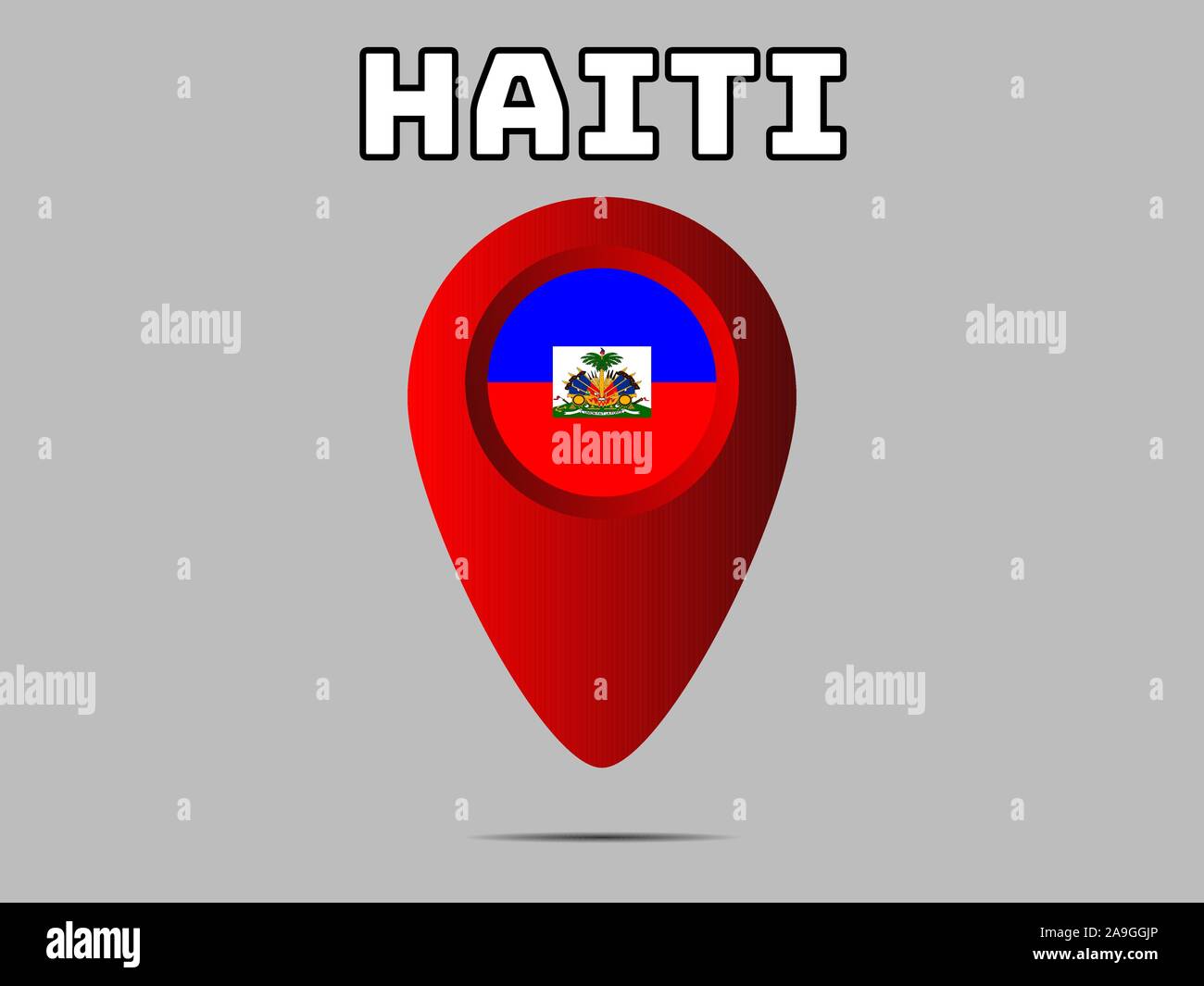 National flag of Republic of Haiti. original colors and proportion ...