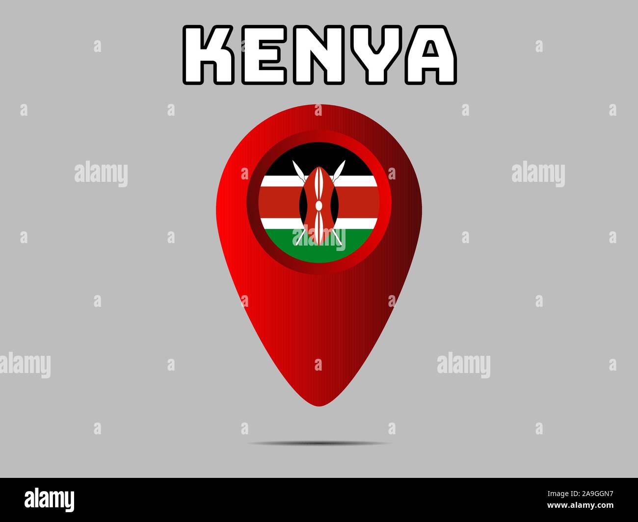 National flag of Republic of Kenya. original colors and proportion ...