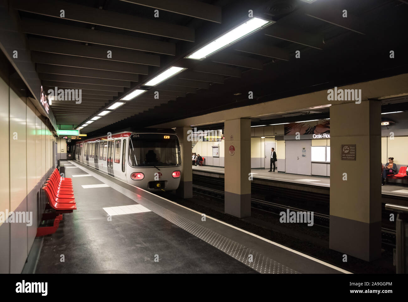 Lyon, Metro, Croix-Rouge Stock Photo - Alamy