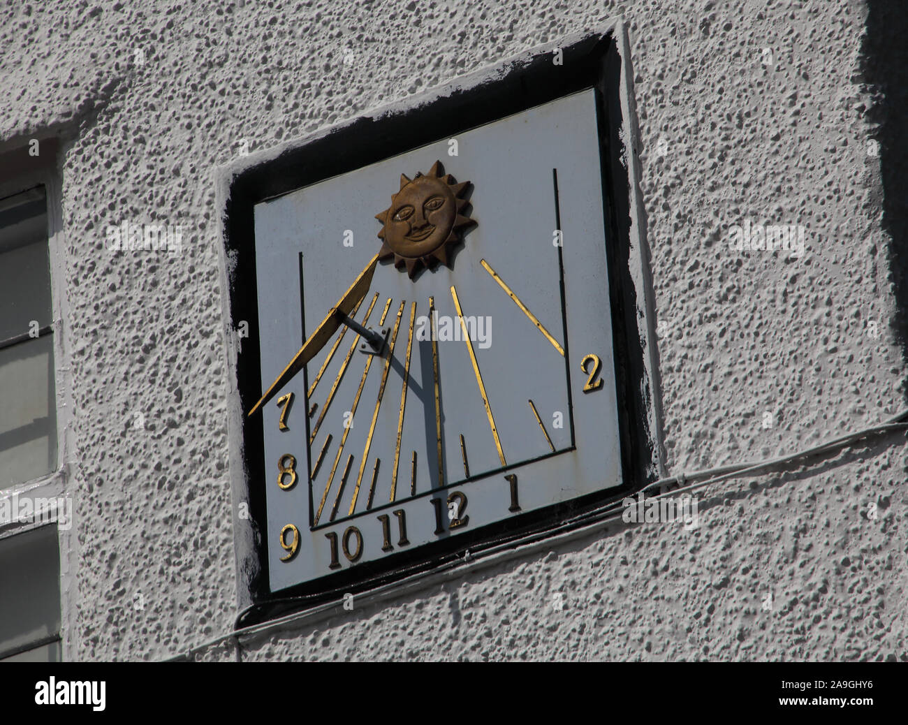 Traditional sundial clock & gnomon, on the Cock of Budworth (now Cock ...