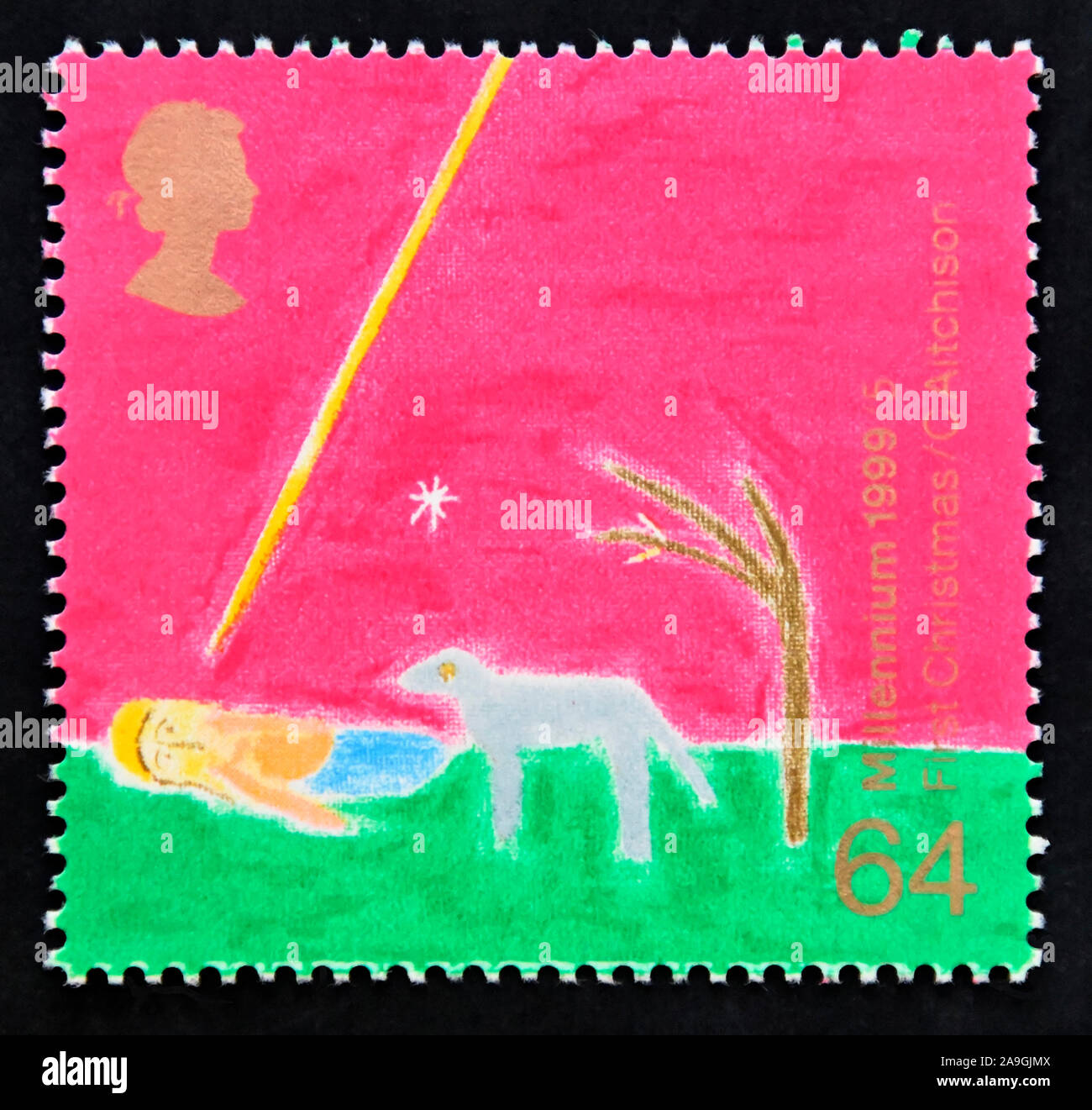 Postage stamp. Great Britain. Queen Elizabeth II. Millennium Series ...