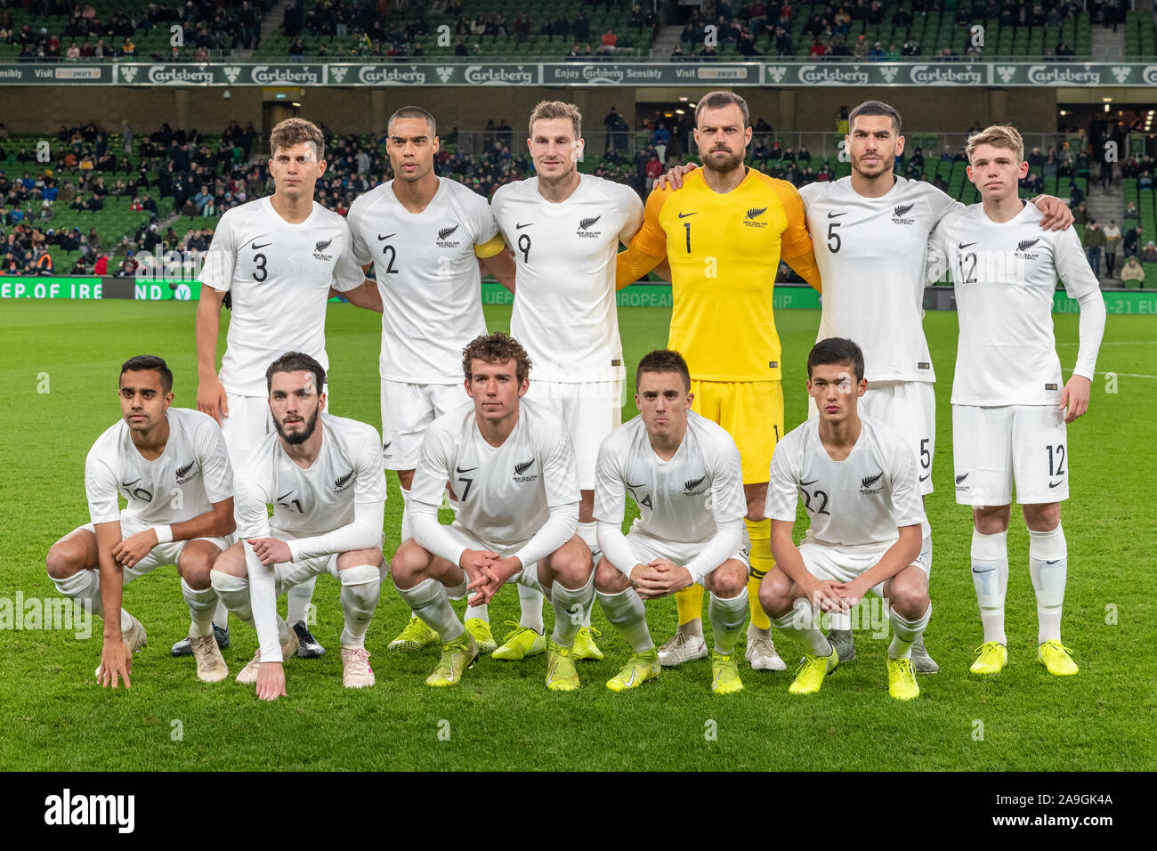 New Zealand Team pose for a photo before the international Friendly ...