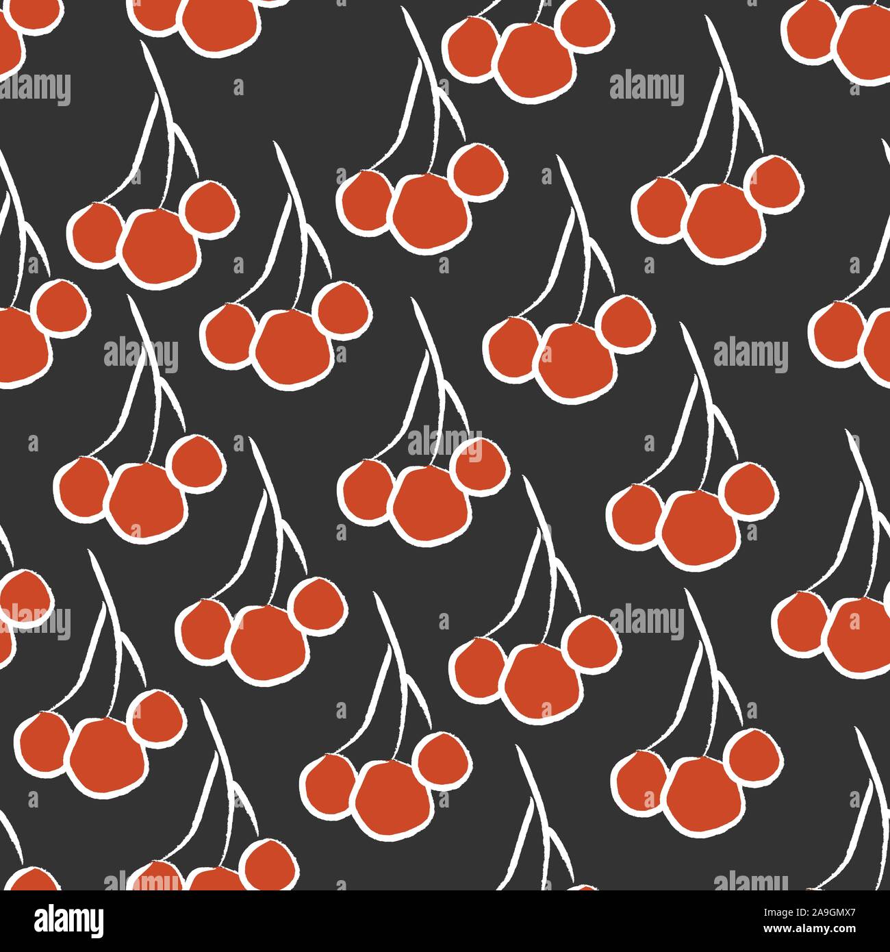Terracotta Cherry Abstract Seamless Pattern. Modern Digital Design ...