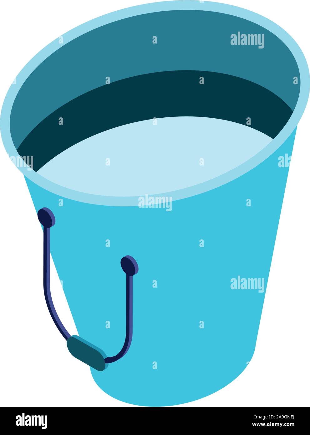 bucket with water on white background vector illustration desing Stock ...