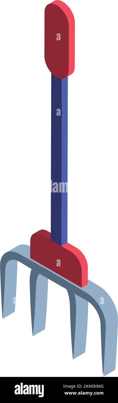 rake tool on white background vector illustration design Stock Vector ...