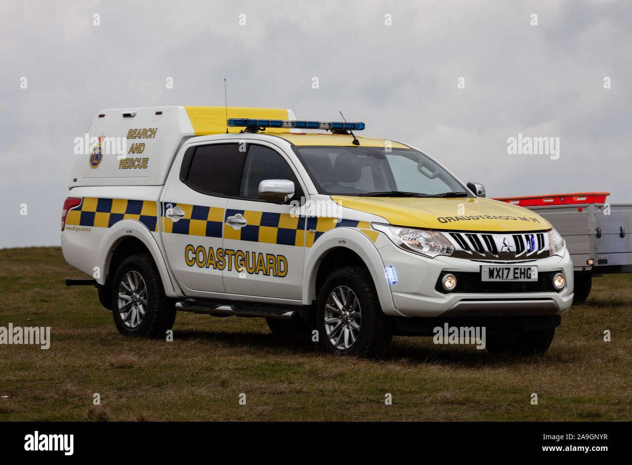HM Coastguard vehicle Stock Photo - Alamy