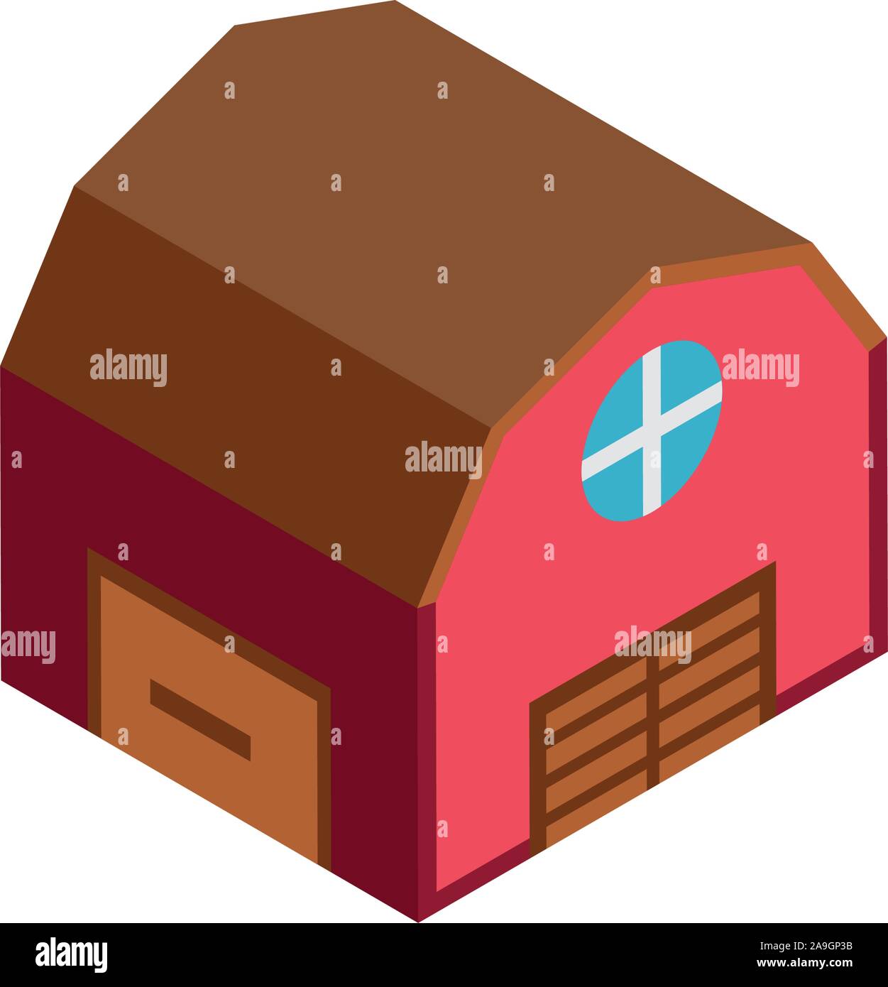 red barn house on white background vector illustration design Stock ...