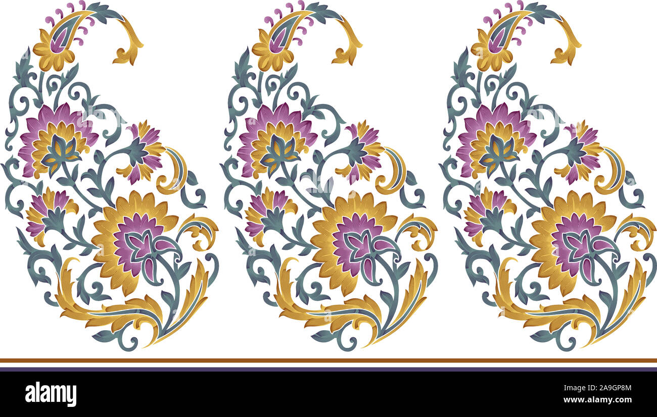 seamless unique paisley pattern Stock Photo - Alamy