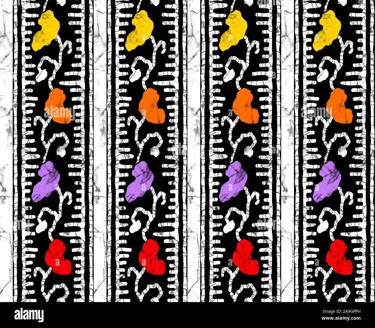 colorful batik design vertical border background Stock Photo - Alamy