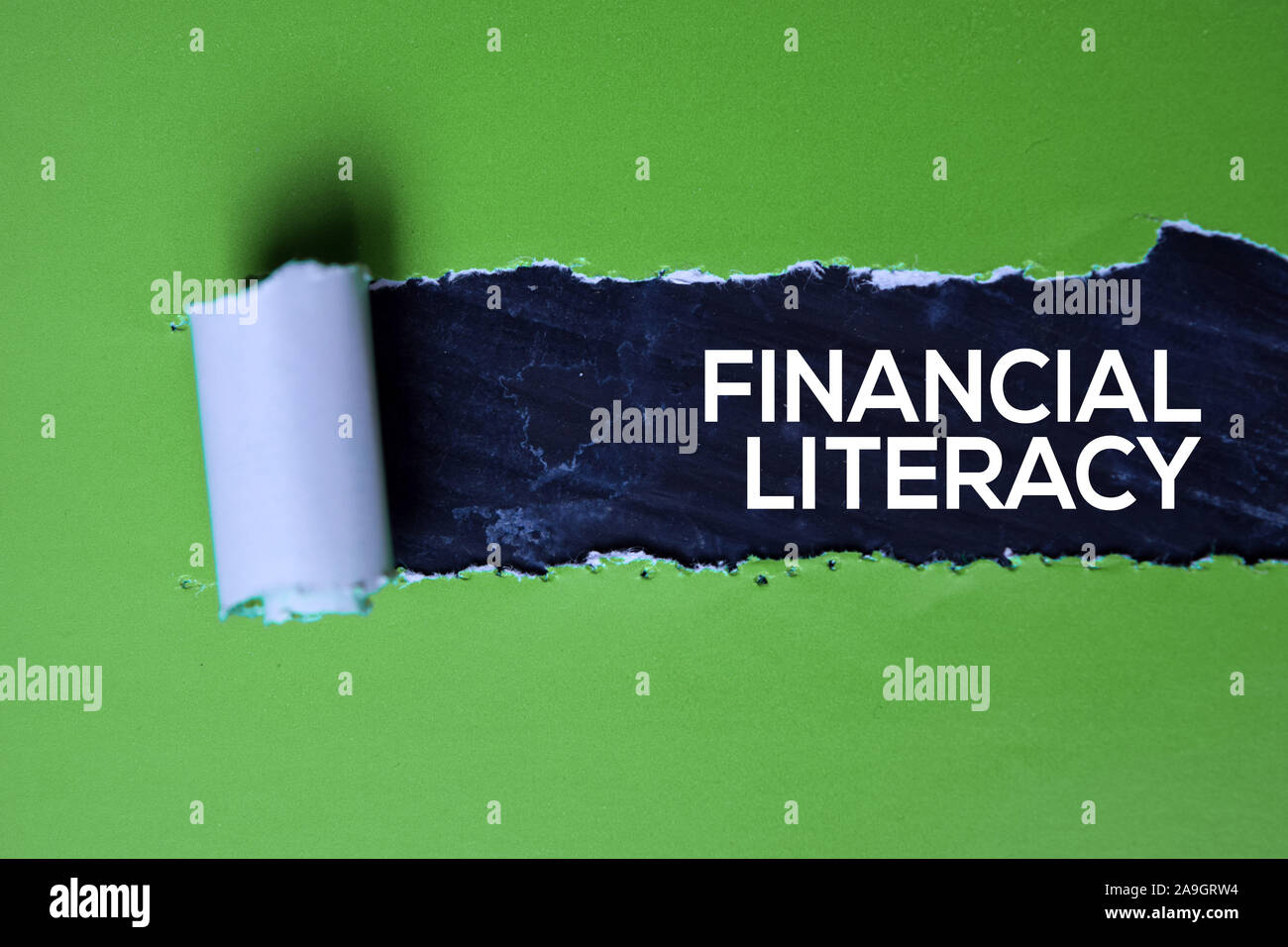 Financial Literacy Text written in torn paper Stock Photo - Alamy