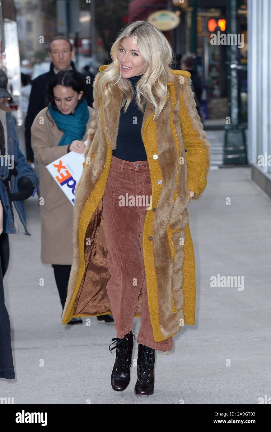 New York, NY, USA. 14th Nov, 2019. Sienna Miller out and about for ...