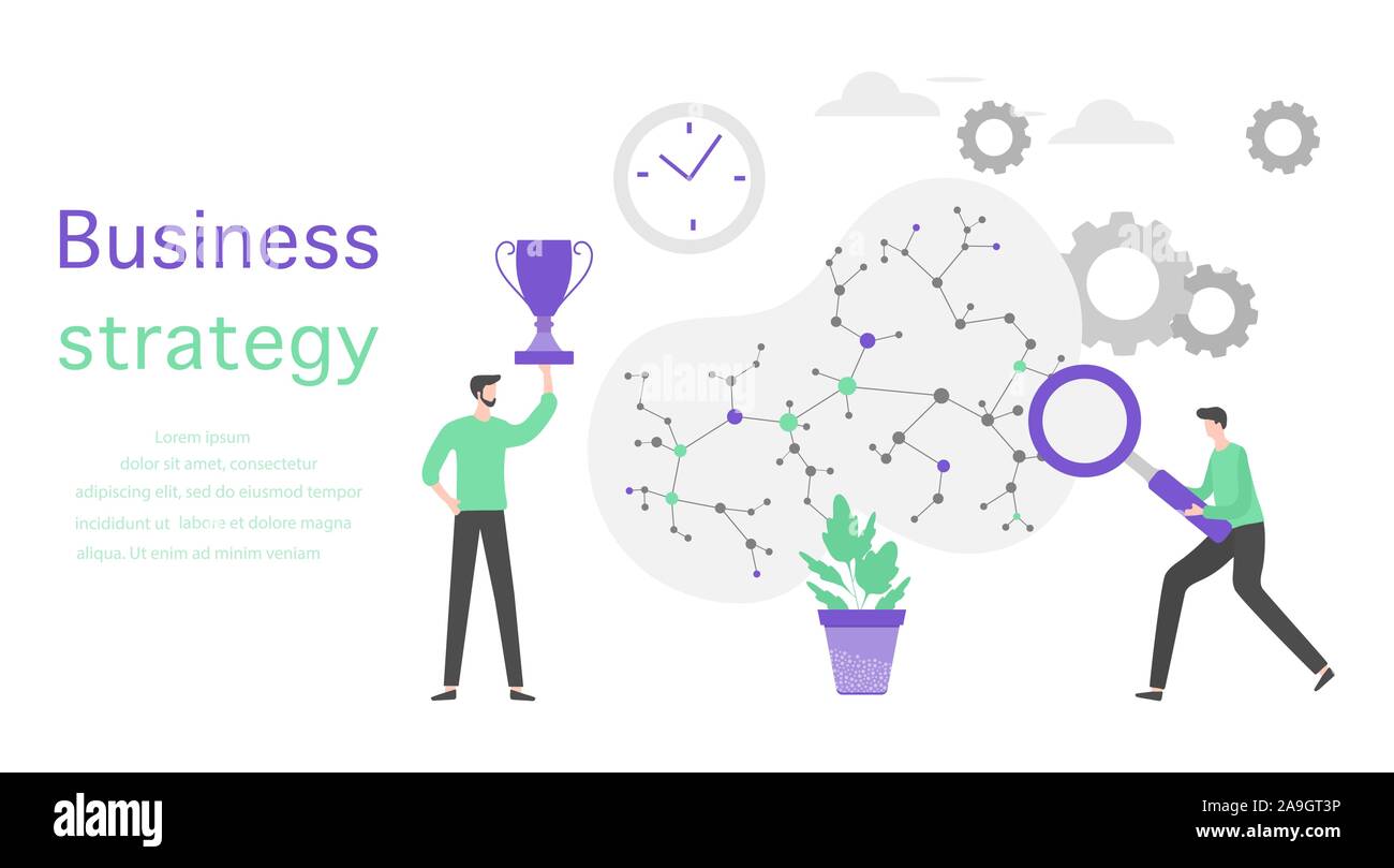 Vector illustration People Development Business strategy, profit growth ...