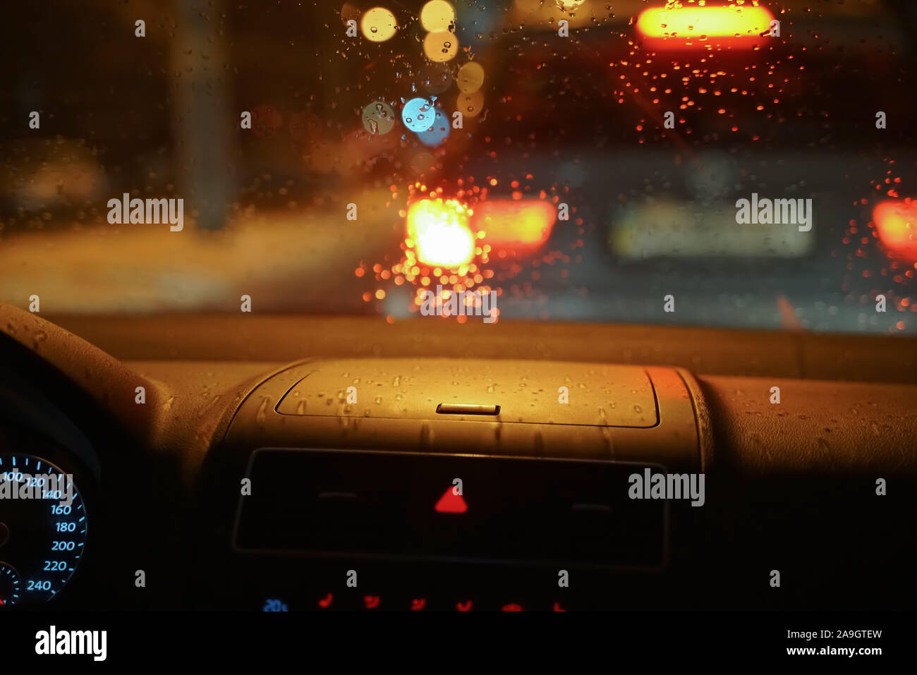 Windshield View Night