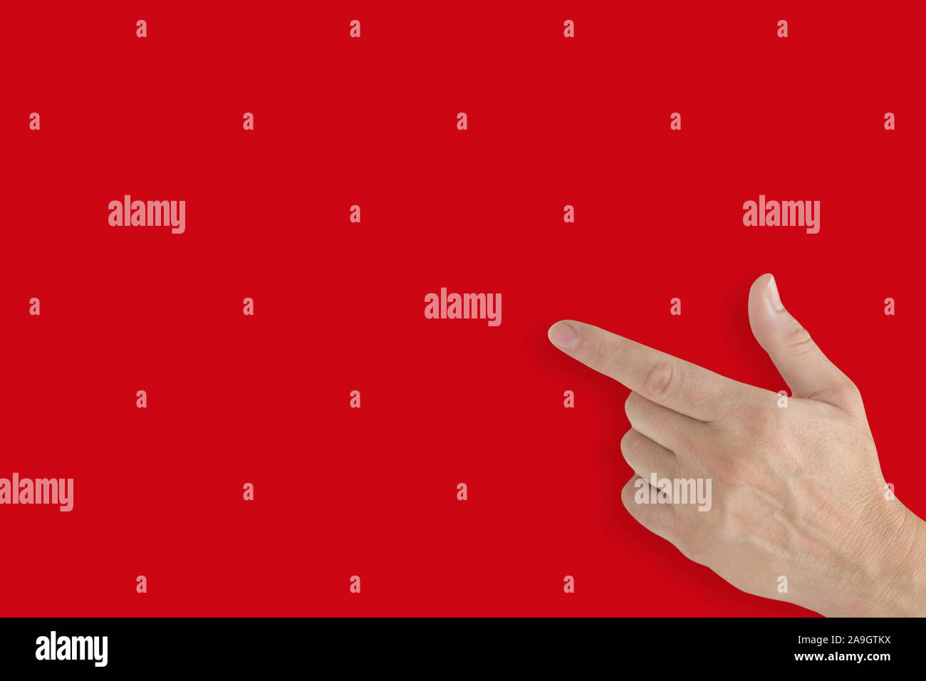 Hand and red background Stock Photo - Alamy