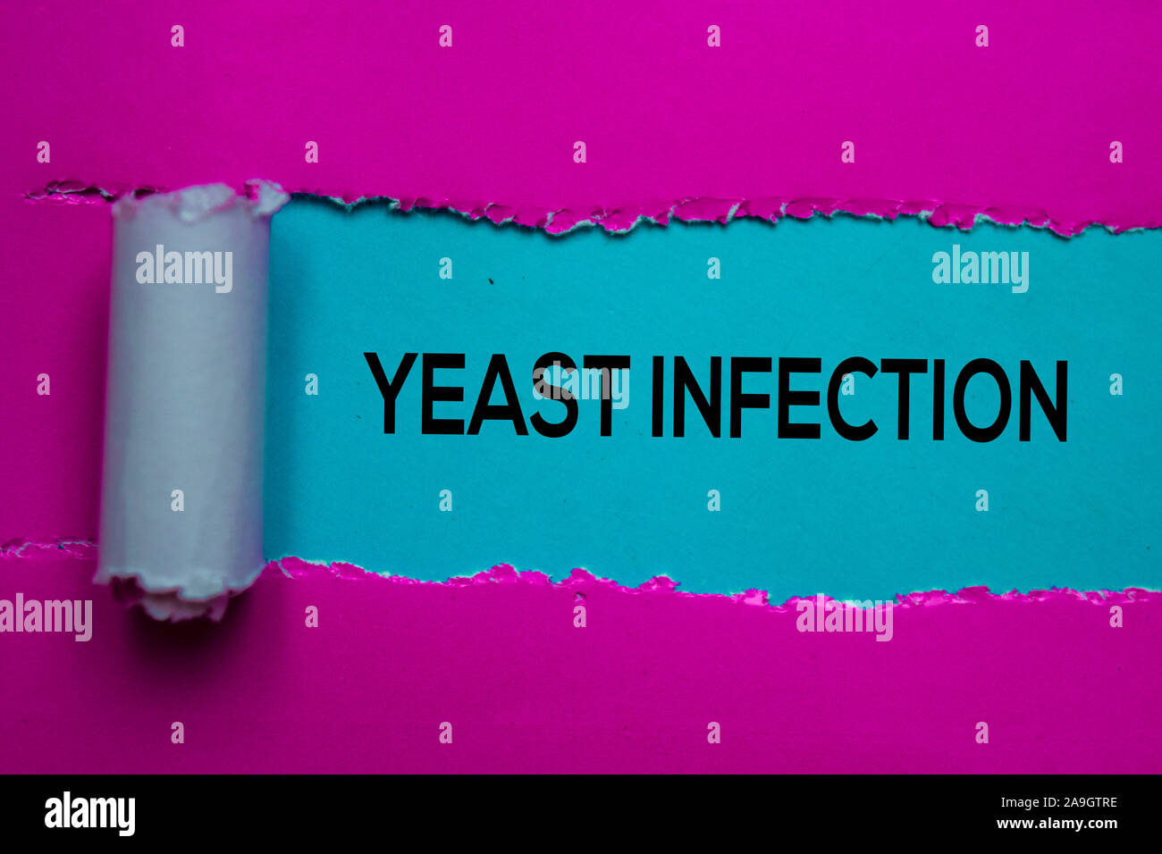 Yeast Infection Text written in torn paper. Medical concept Stock Photo ...